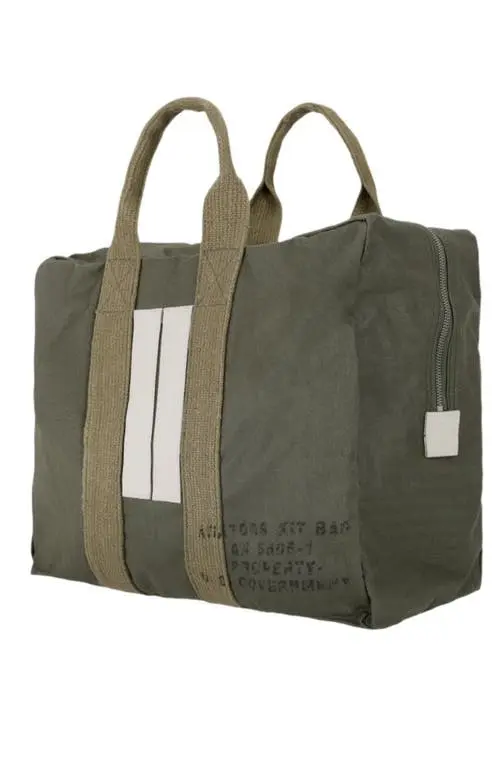 FORTELA Aviator Herringbone Cotton Bag - Green