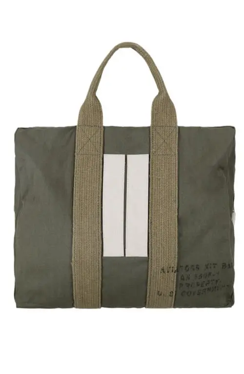 FORTELA Aviator Herringbone Cotton Bag - Green