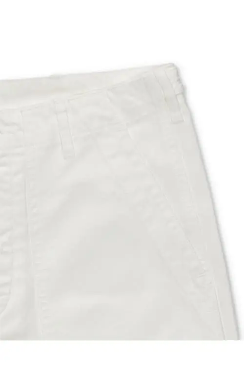 FORTELA Herringbone Cotton Fatigue Trousers - White