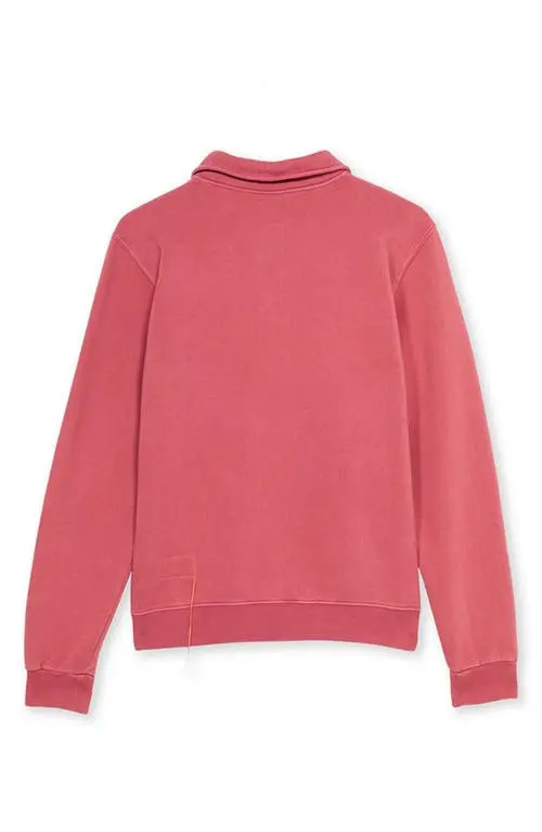 FORTELA Yale Fleece Quarter Zip Sweatshirt - Ruby