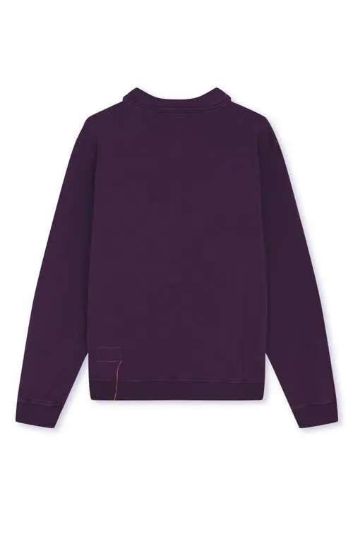 FORTELA Yale Fleece Quarter Zip Sweatshirt - Violet