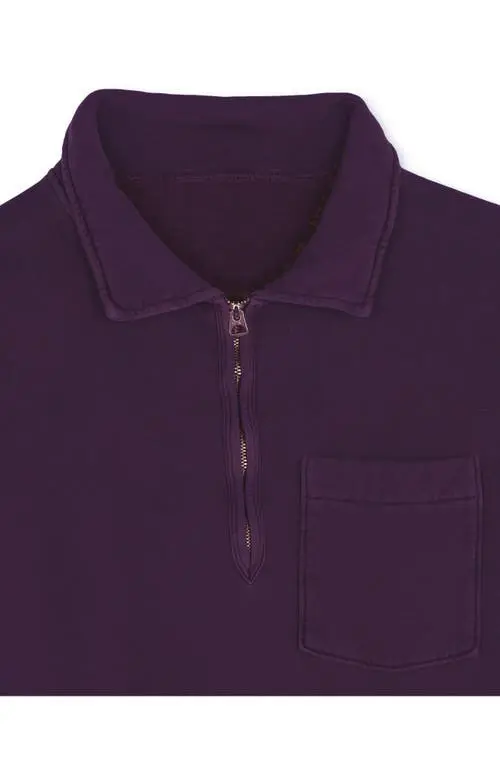 FORTELA Yale Fleece Quarter Zip Sweatshirt - Violet