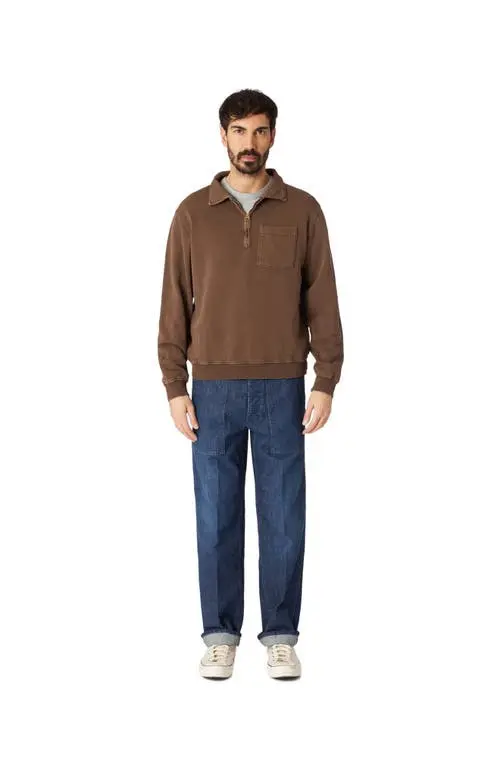 FORTELA Yale Fleece Quarter Zip Sweatshirt - Violet