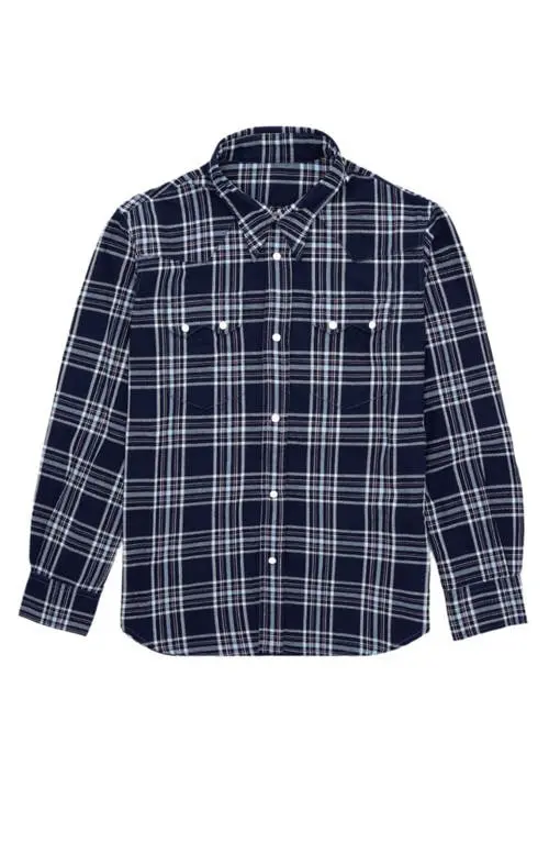 FORTELA Smith Texan Shirt - Dark Blue Check