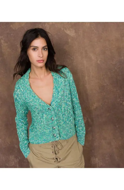 FORTELA Lola Knit Cardigan - Turquoise