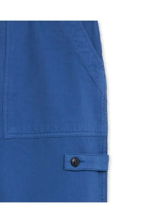 FORTELA Jerryt Herringbone Cotton Fatigue Trousers - Blue1