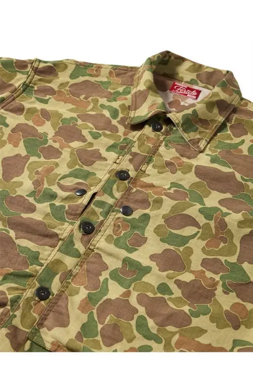 FORTELA Frog Cotton Camouflage Overshirt