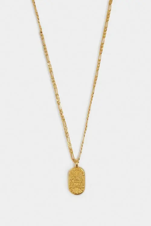 KATIE LOXTON Aquarius Zodiac Necklace - Gold
