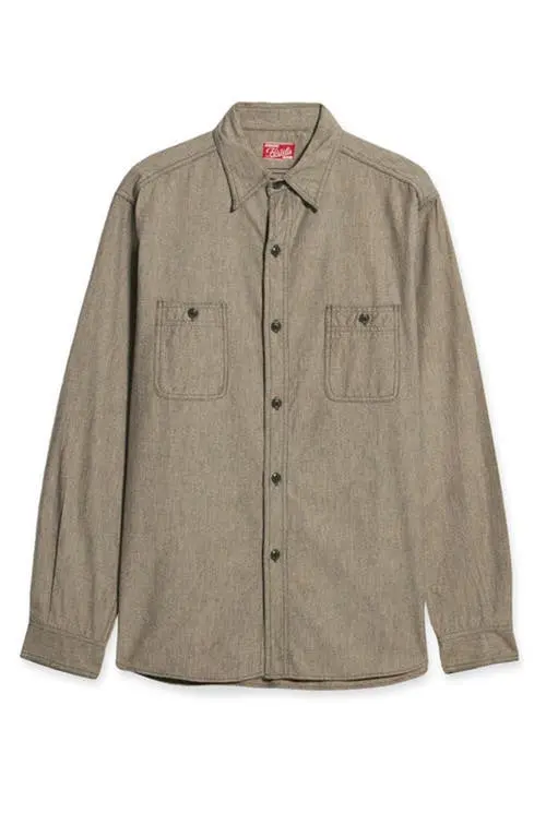 FORTELA Otero Carbon Chambray Shirt - Grey
