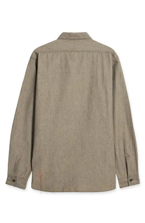 FORTELA Otero Carbon Chambray Shirt - Grey