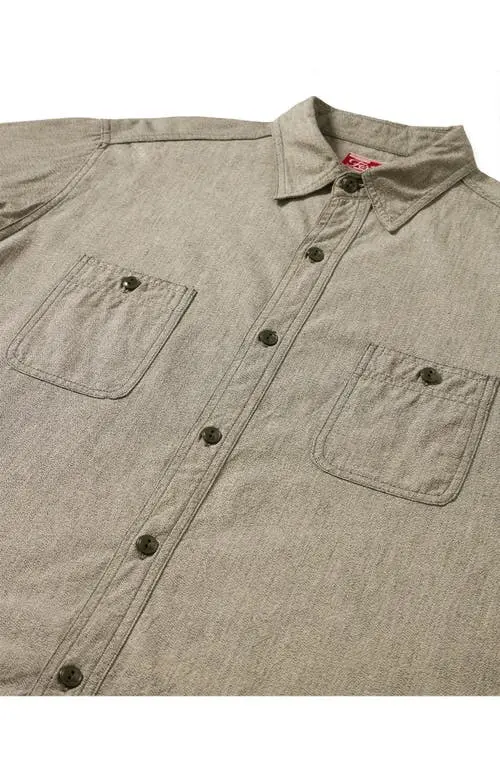 FORTELA Otero Carbon Chambray Shirt - Grey