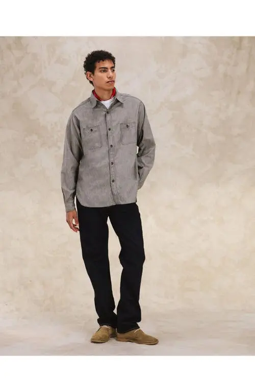 FORTELA Otero Carbon Chambray Shirt - Grey