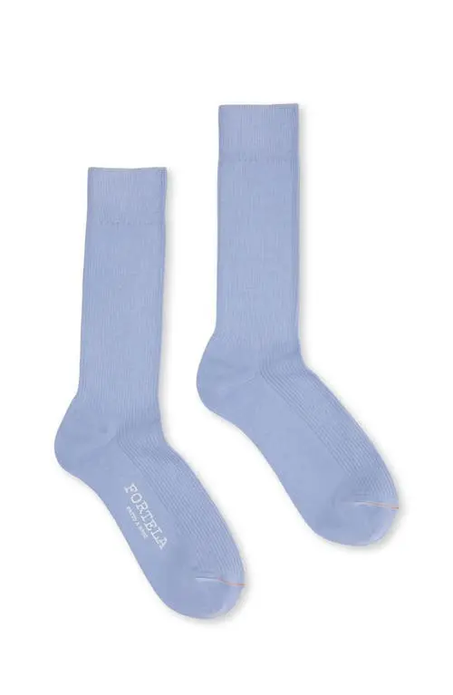 FORTELA Mid-length Lisle Cotton Socks - Lilla