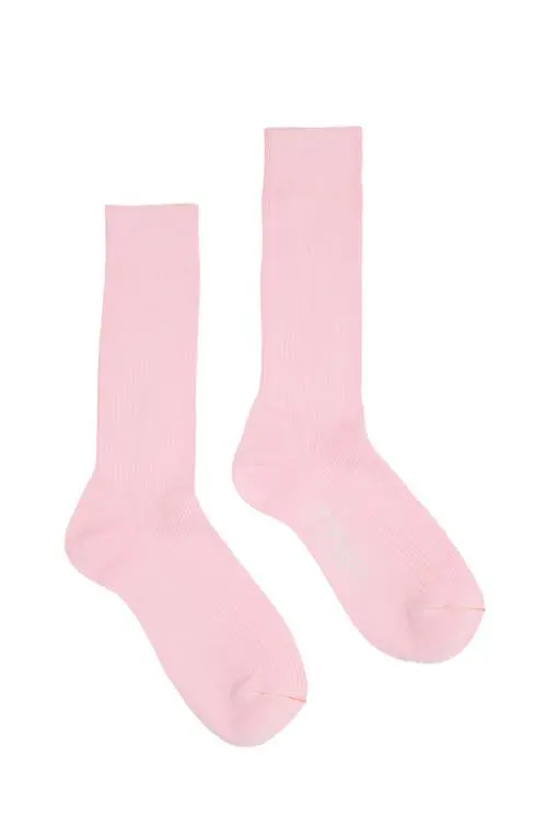 FORTELA Mid-length Lisle Cotton Socks - Rosa