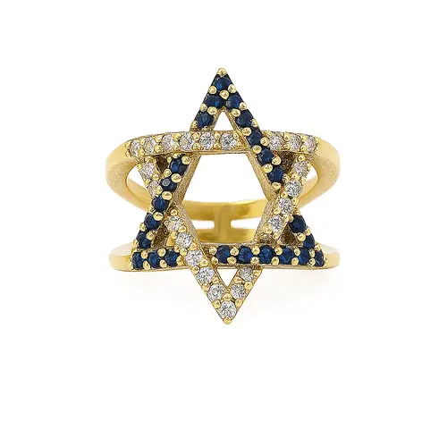 ANCONA JEWELRY Star Of David Ring - Yellow