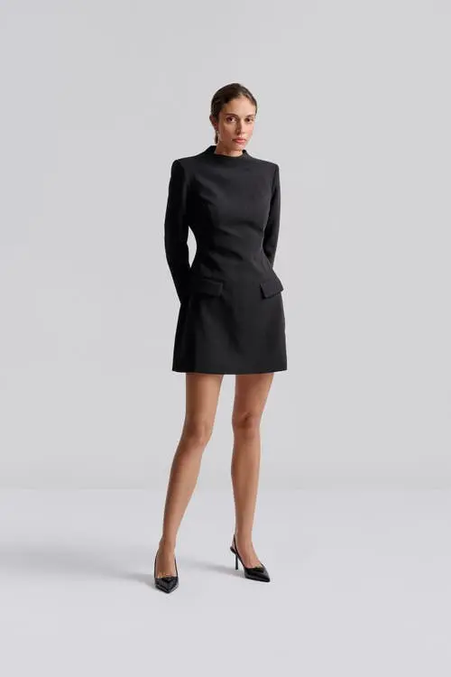 MALINA Leanna High Neck Mini Dress