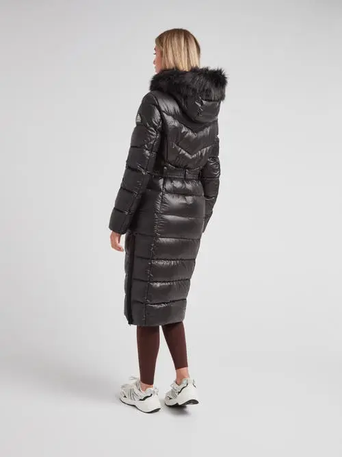 JACK1T Diamond Belted Extra Long Down Coat