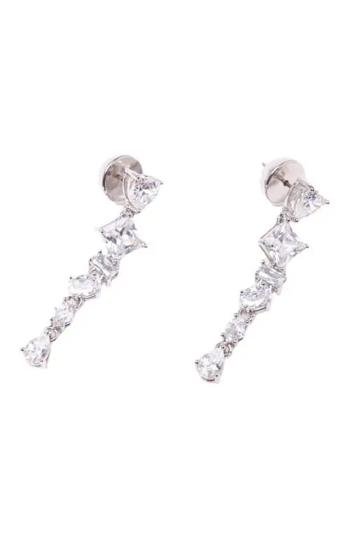 Maje Rhinestone Heart Drop Earrings