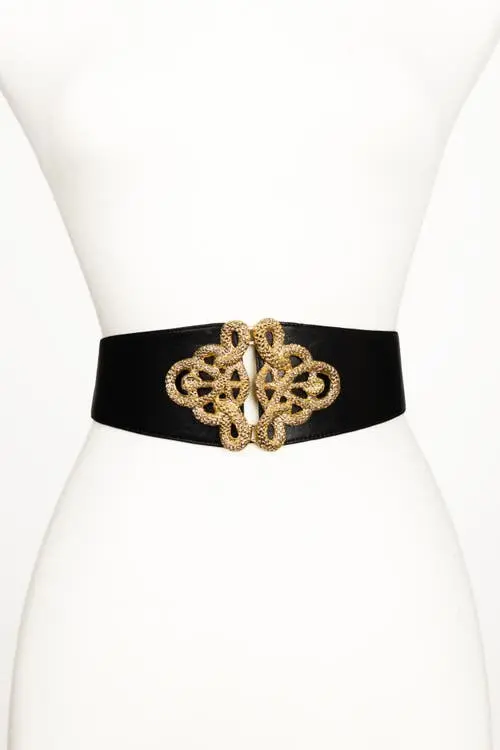 RAINA BELTS Christian Corset Leather Belt - Black