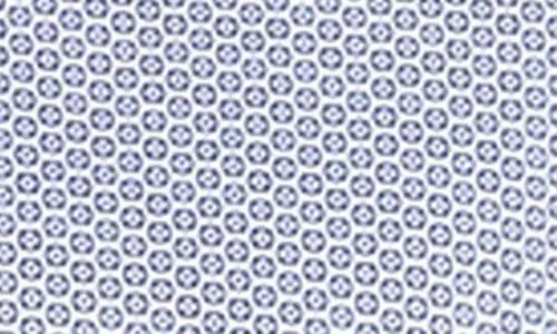 W.R.K Reworked Slim Fit Purple Medallion Print Cotton Dress Shirt - White/purple