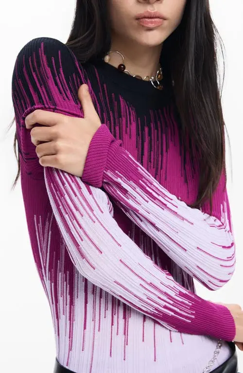 Desigual Ombré Long-sleeve Sweater Dress