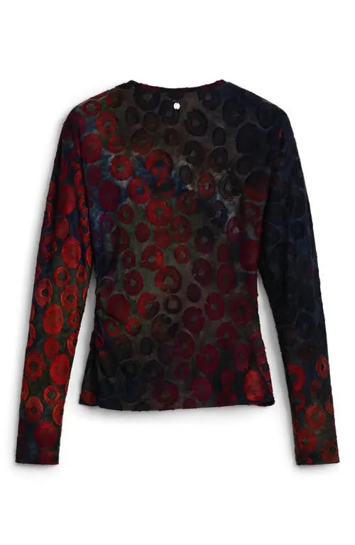 Desigual Long Sleeve Mesh T-shirt