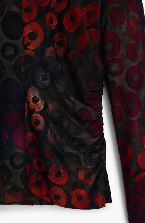 Desigual Long Sleeve Mesh T-shirt
