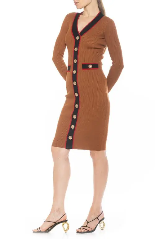 ALEXIA ADMOR Janet Knit Dress - Camel