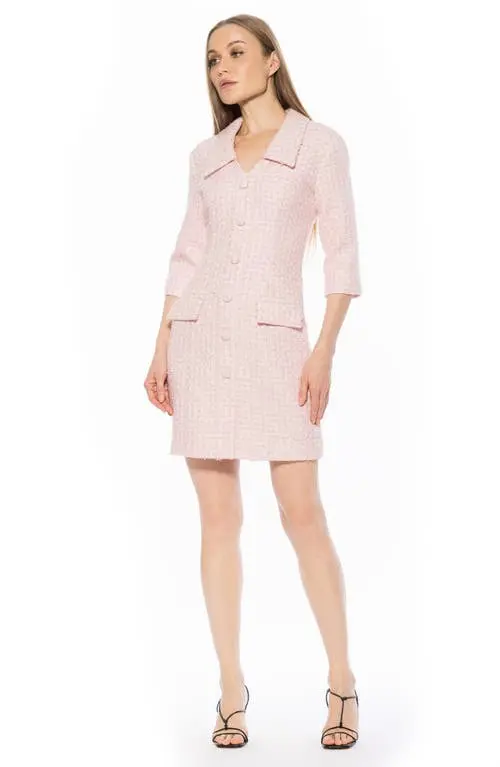 ALEXIA ADMOR Isolde Tweed Button-down Mini Dress