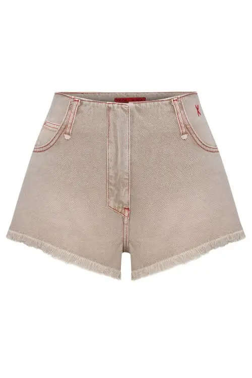 PCFG Pure Cotton Faded Super Mini Short - Beige