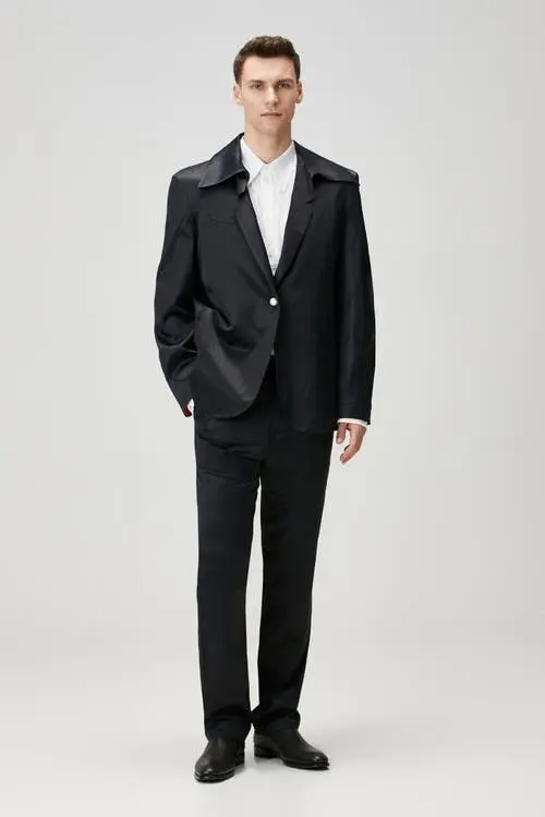 PCFG Shiny Woven Straight Leg Trousers