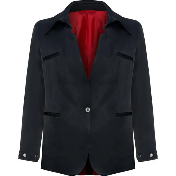 PCFG Linen Blend Woven Jacket - Black