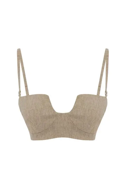 PCFG Linen Bra - Beige