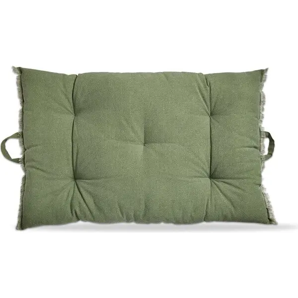 TAG Cotton Yarn Dyed Stone Wash Decorative Throw Pillow - Green