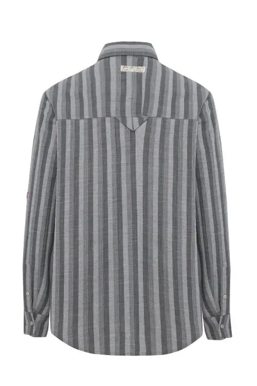 PCFG Linen & Cotton Blend Checked Woven Shirt
