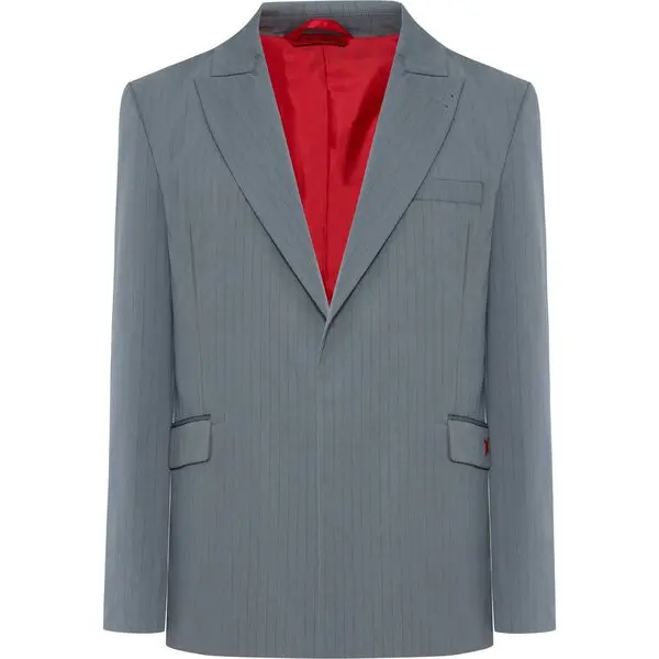 PCFG Cotton Blend Striped Woven Blazer