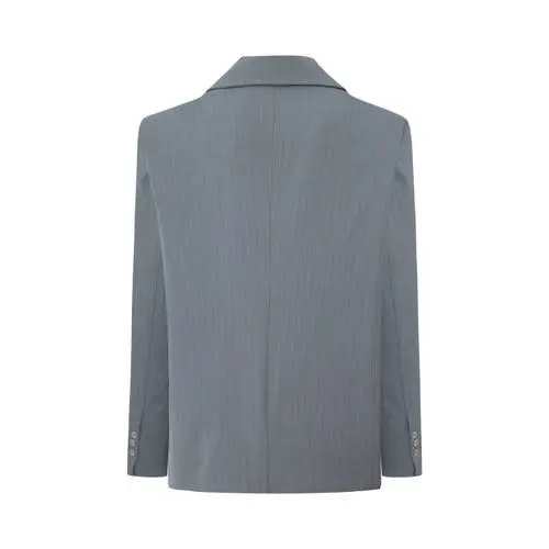 PCFG Cotton Blend Striped Woven Blazer