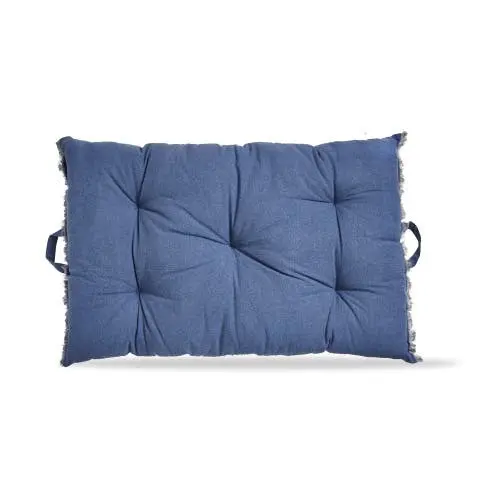 TAG Cotton Yarn Dyed Stone Wash Decorative Throw Pillow - Blue