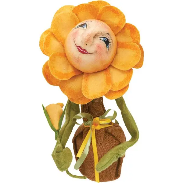 GALLERIE II Buttercup Sunflower Gathered Traditions Joe Spencer Table Sitter Figurine - Yellow