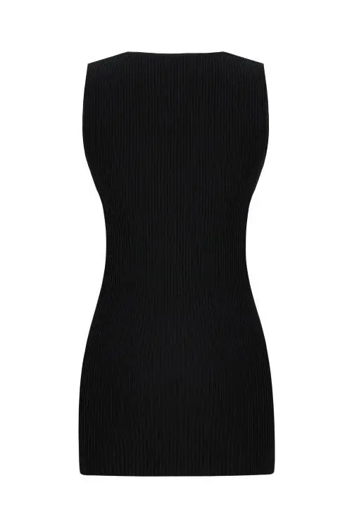 PCFG Ribbed Knit Sleeveless Tank Top