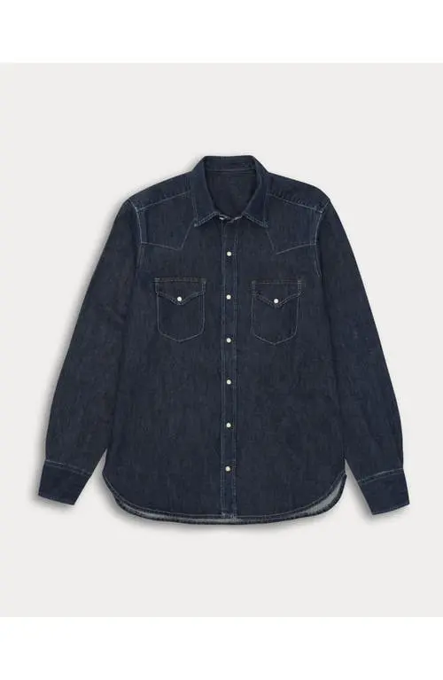 FORTELA Texj Texan Bleach Wash Denim Shirt