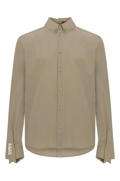 PCFG Pure Cotton Woven Shirt Fit Patch - Beige