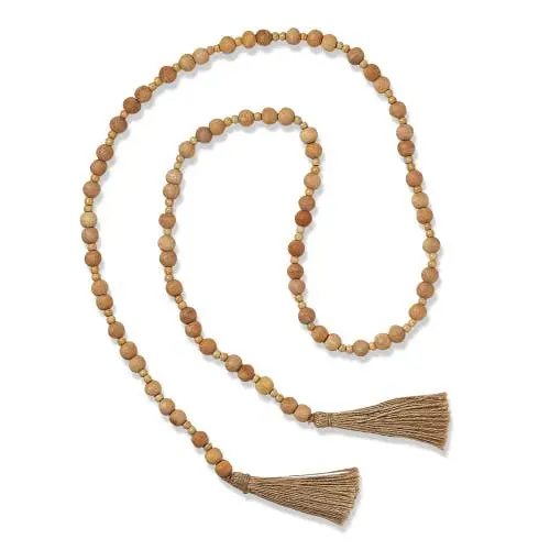 TAG Bead And Jute Tassel Garland Natural Decorative Wall Decor