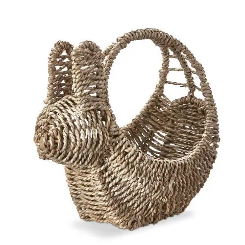 TAG Seagrass Easter Bunny Shaped Basket For Tabletop Decor