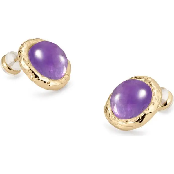 RC RETRO CHIC Aeolian Whispers Earrings - Gold & Purple