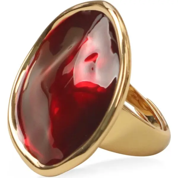 RC RETRO CHIC Ripple Ring - Red & Gold
