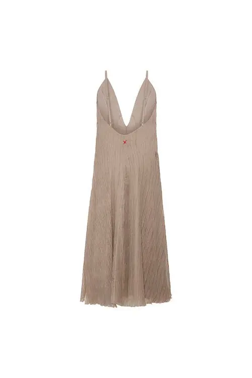 PCFG Maxi Dress With V-neck And Spaghetti Straps