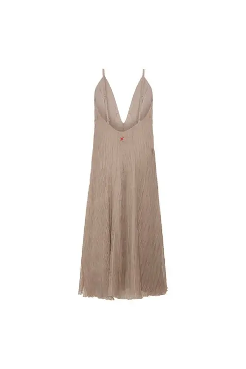 PCFG Maxi Dress With V-neck And Spaghetti Straps