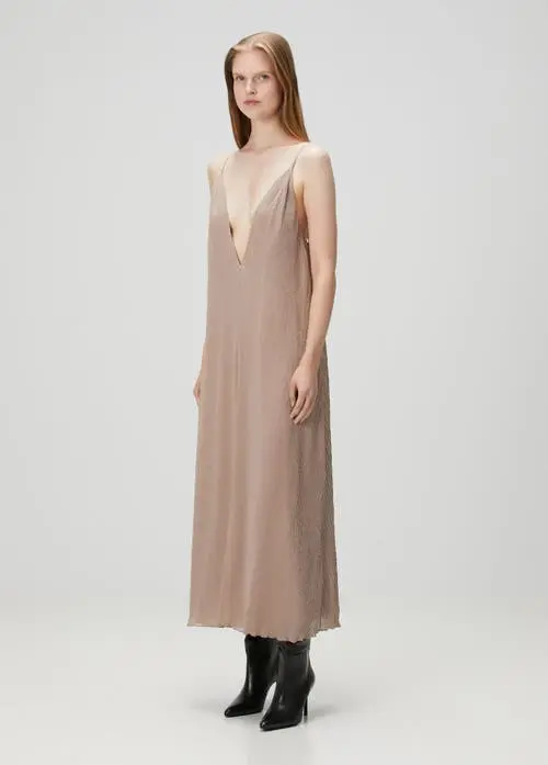 PCFG Maxi Dress With V-neck And Spaghetti Straps