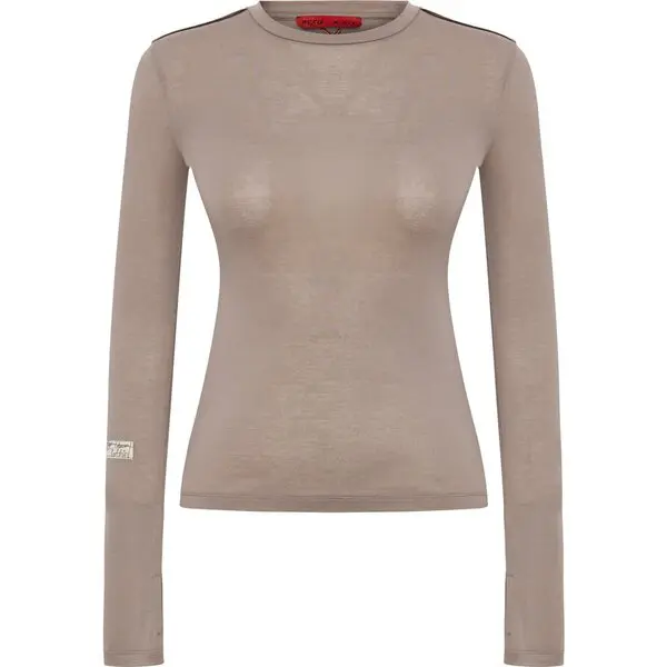 PCFG Silken Touch Sheer Long-sleeve Top